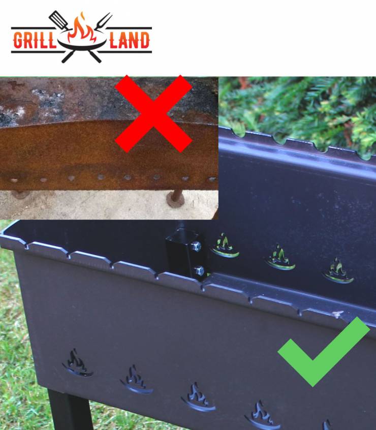 Set Holzkohledesigngrill mit Deckel, Schaschlik, Mangal, "Grill-Land ...